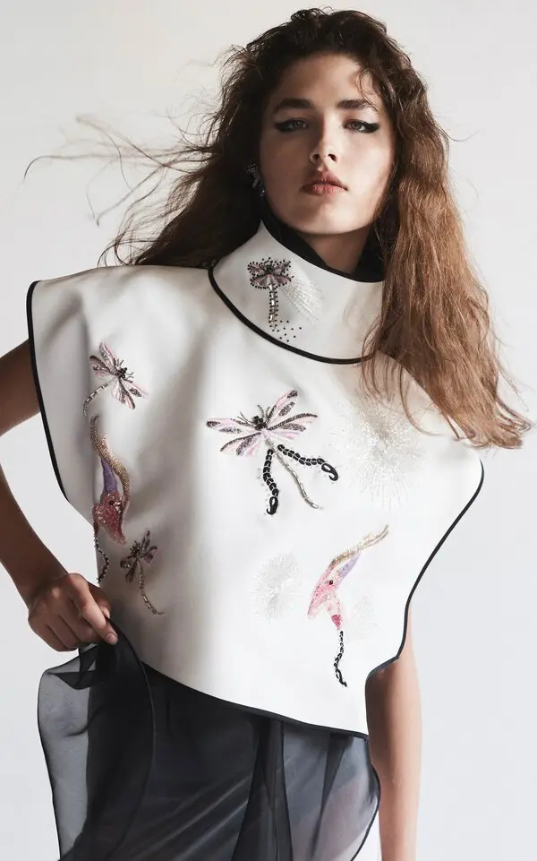 Maticevski Royalty Embroidered Top