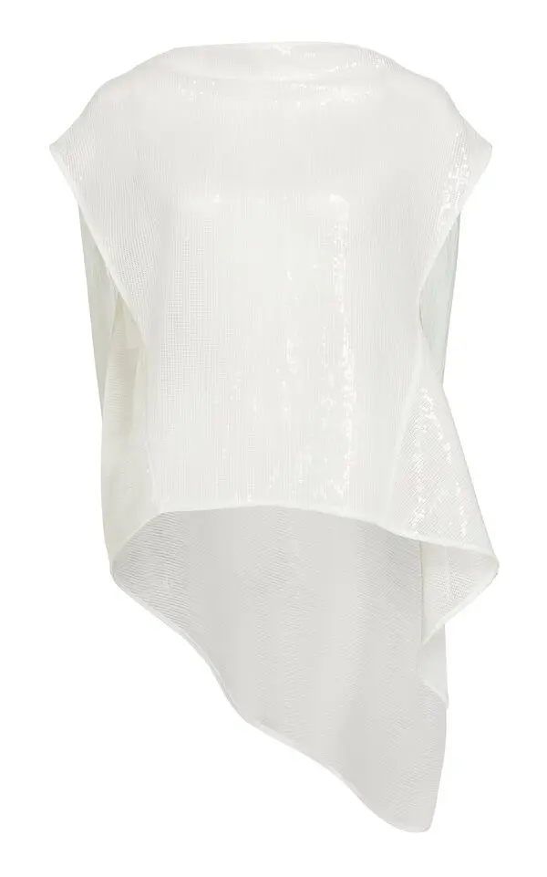 Maticevski Temple Sequined Blouse - White