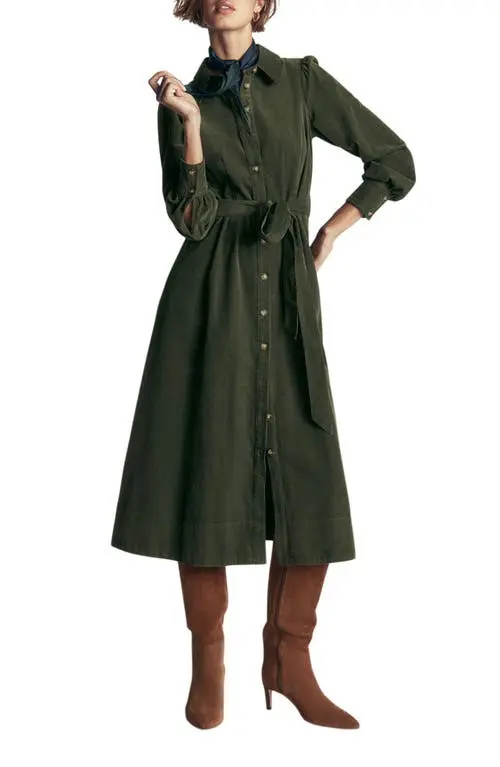 Boden Maeve Corduroy Midi Shirtdress