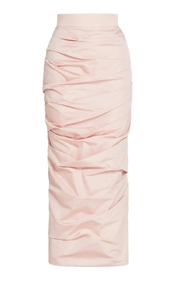 Maticevski Tatler Silk-blend Midi Skirt - Light Pink