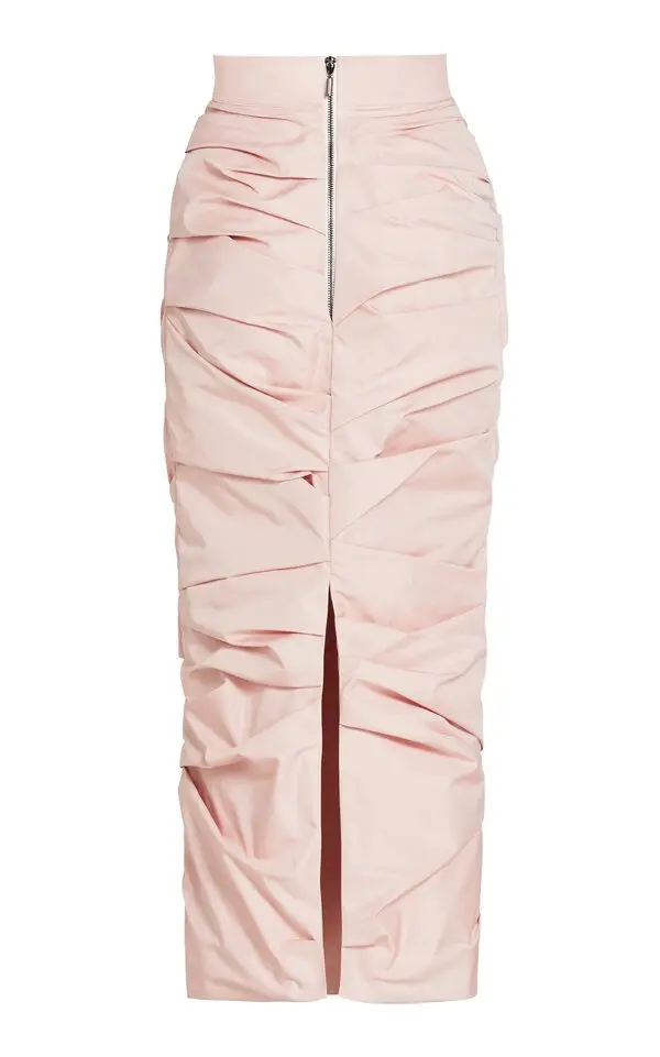 Maticevski Tatler Silk-blend Midi Skirt - Light Pink