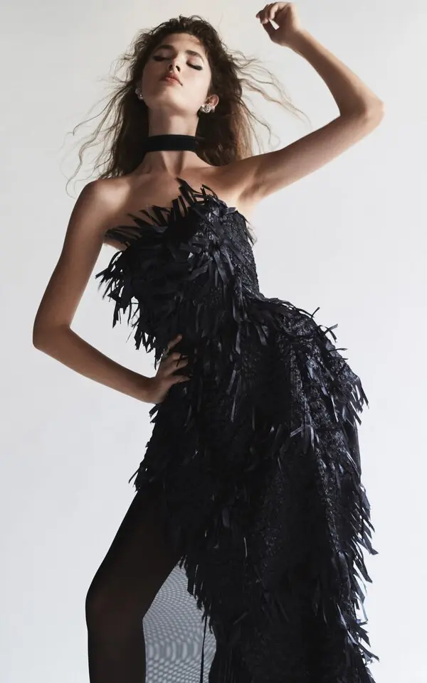Maticevski Plume Silk Gown