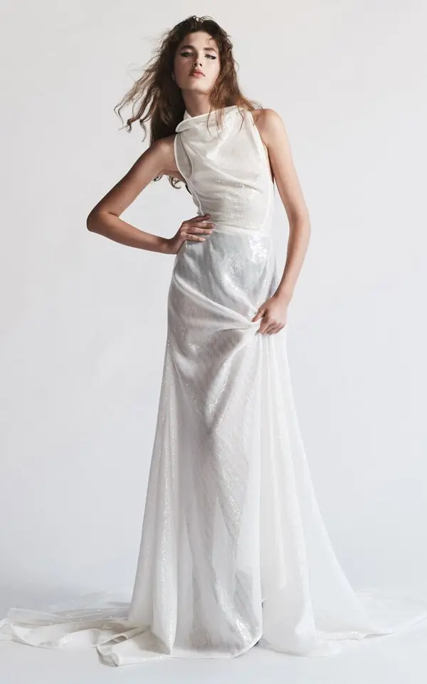 Maticevski Glistening Sequined Gown