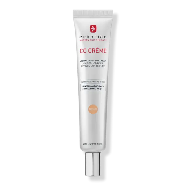 ERBORIAN Cc Cream Color-corrector With Korean 2% Centella Asiatica & Hyaluronic Acid - Medium