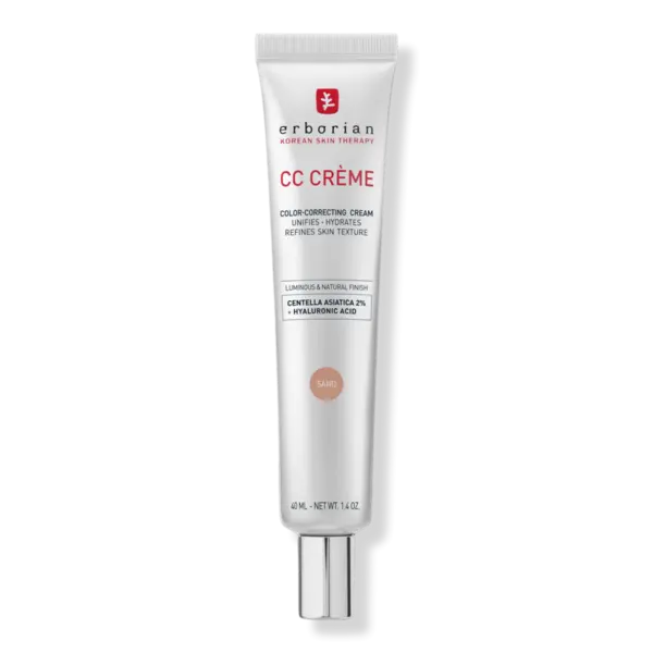 ERBORIAN Cc Cream Color-corrector With Korean 2% Centella Asiatica & Hyaluronic Acid - Sand