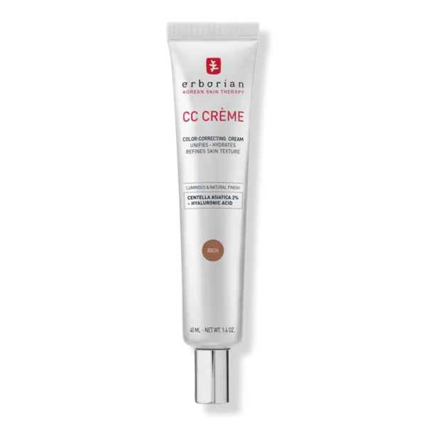 ERBORIAN Cc Cream Color-corrector With Korean 2% Centella Asiatica & Hyaluronic Acid - Rich