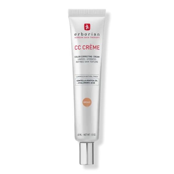 ERBORIAN Cc Cream Color-corrector With Korean 2% Centella Asiatica & Hyaluronic Acid - Bronze