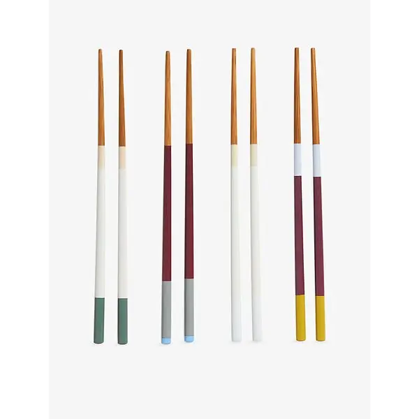 HAY Scholten & Baijings Bamboo And Beechwood Chopsticks Set Of Four - Subtle