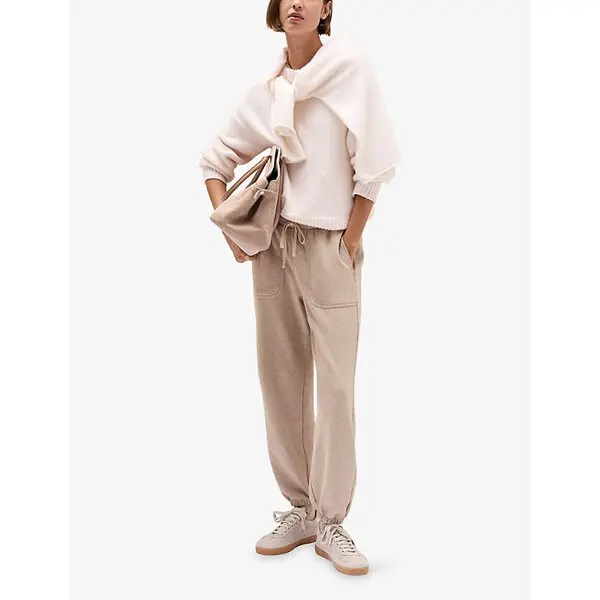 THE WHITE COMPANY Ultimate Cuffed Elasticated-waist Cotton-blend Trousers