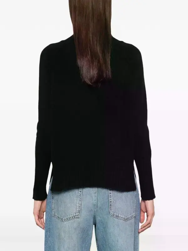 BE YOU Ribbed-knit Raglan-sleeve Sweater