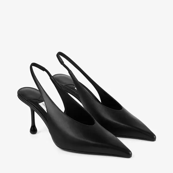 JIMMY CHOO Isa 80 Calf Leather Slingbacks