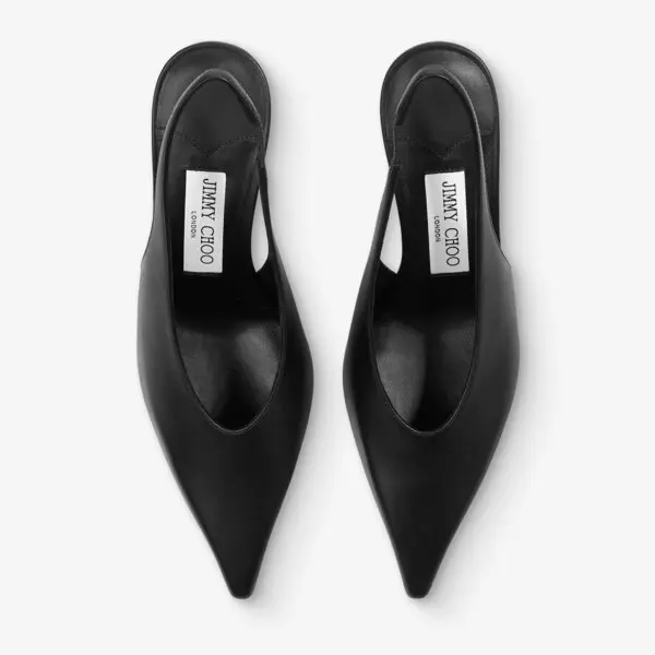JIMMY CHOO Isa 80 Calf Leather Slingbacks