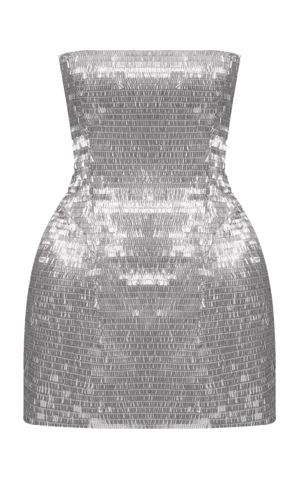 BALYKINA Tia Sequined Mini Dress - Silver