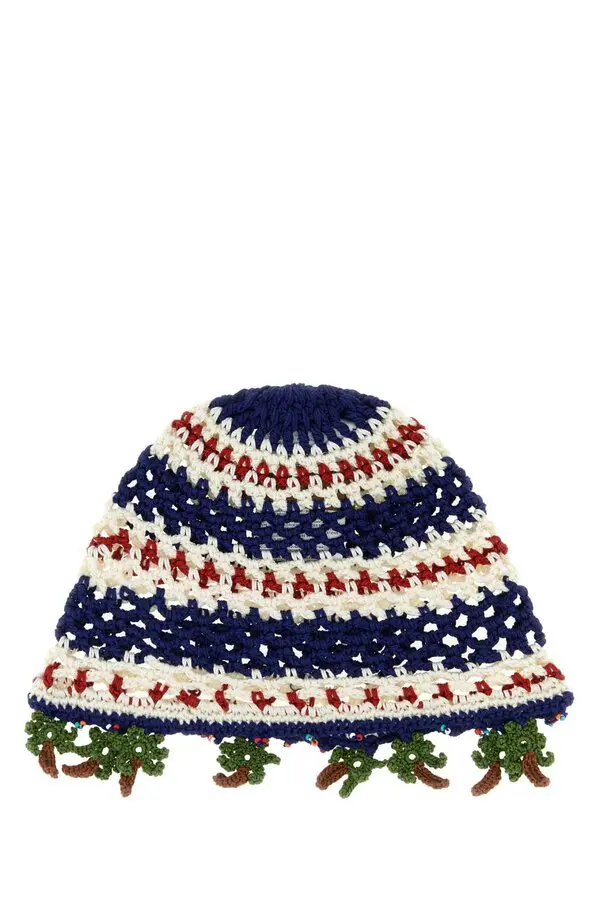 Alanui Embroidered Crochet Beanie Hat