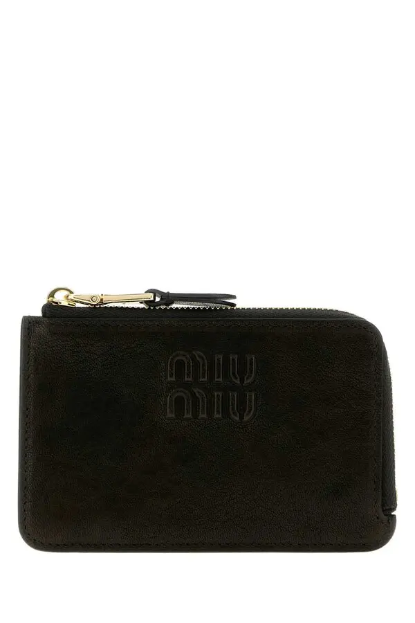 Miu Miu Mini Leather Card Holder 13 Cm X 7 Cm