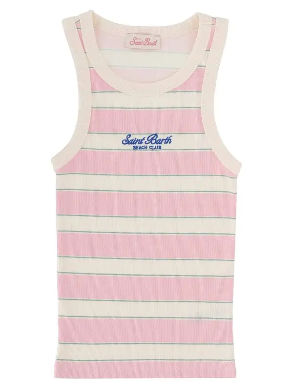 MC2 SAINT BARTH Mini Cotton Blend Top For