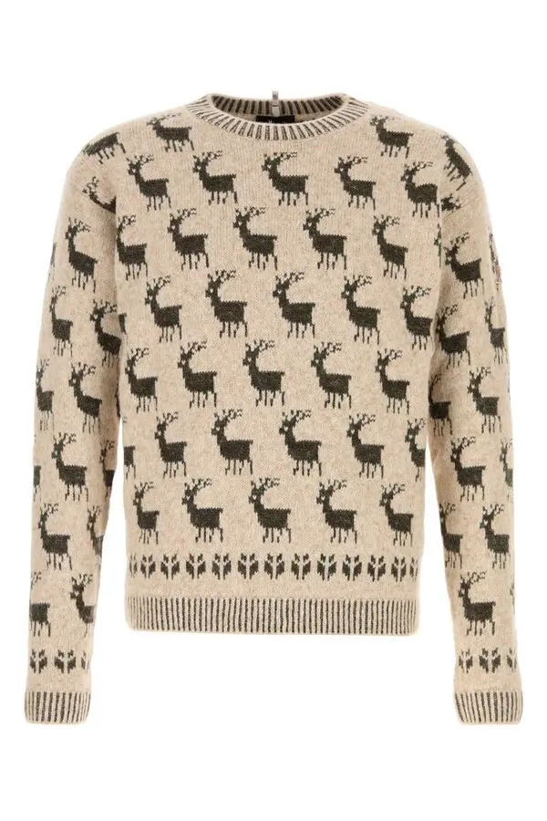 Moncler Embroidered Alpaca-blend Sweater