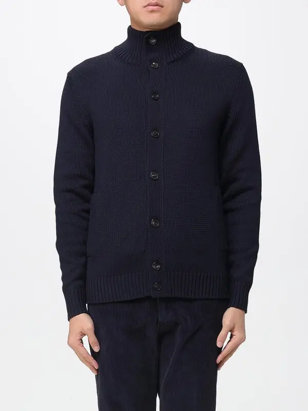 SLOWEAR High-neck Virgin Wool Cardigan With Button Closure