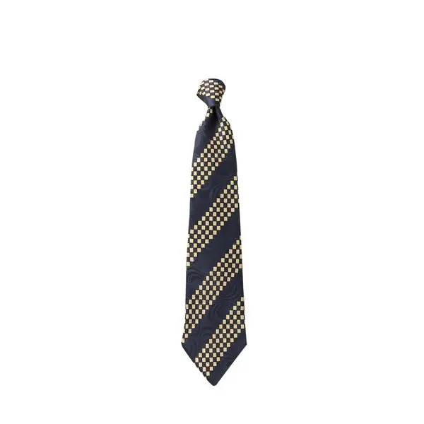 Ralph Lauren Handmade Checkered-stripe Silk Tie