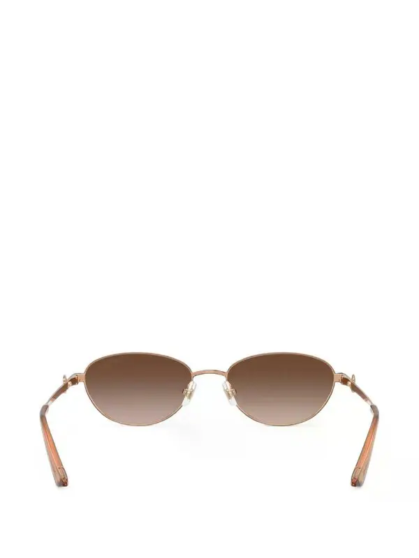 JIMMY CHOO Crystal-embellished Oval-frame Sunglasses