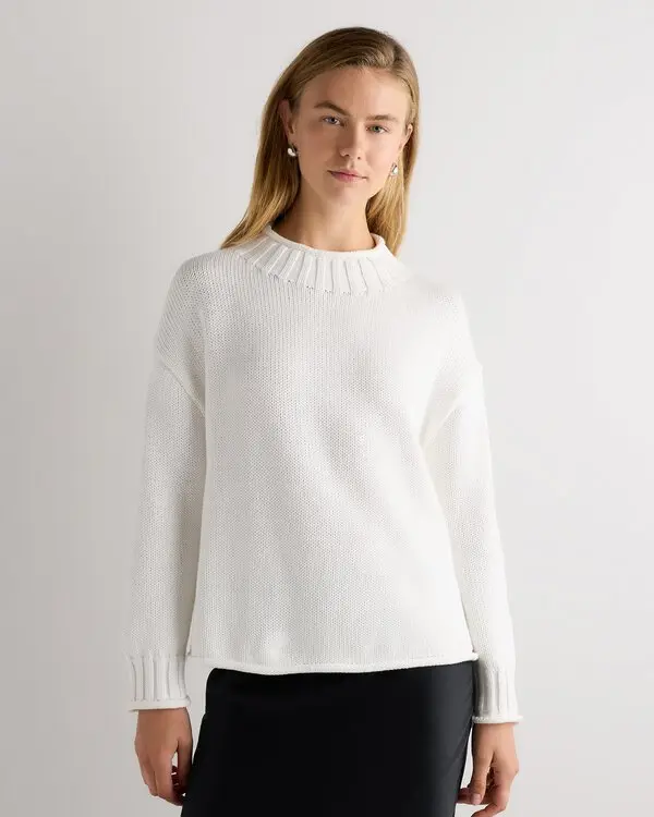Quince Oversized Roll Neck Sweater - Ivory