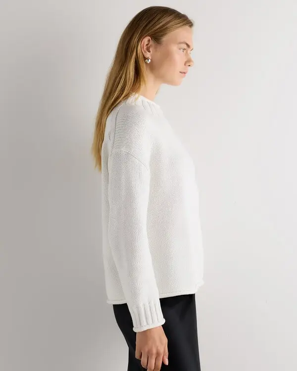 Quince Oversized Roll Neck Sweater - Ivory