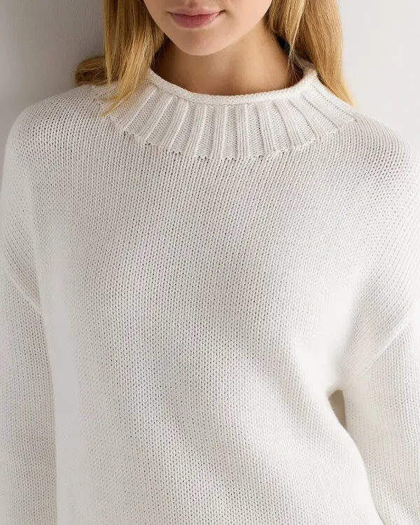 Quince Oversized Roll Neck Sweater - Ivory