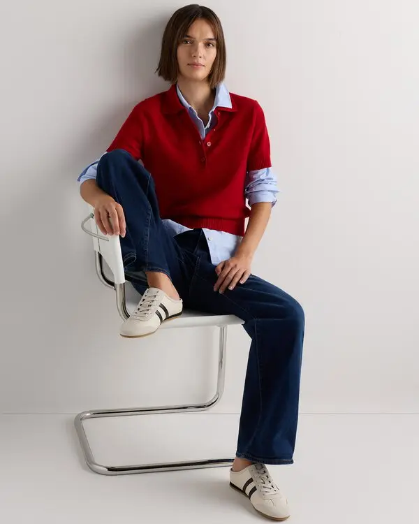Quince Italian Leather Sneaker Mule - Birch