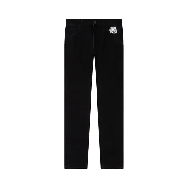 Raf Simons Slim Fit Denim With Picture Patch