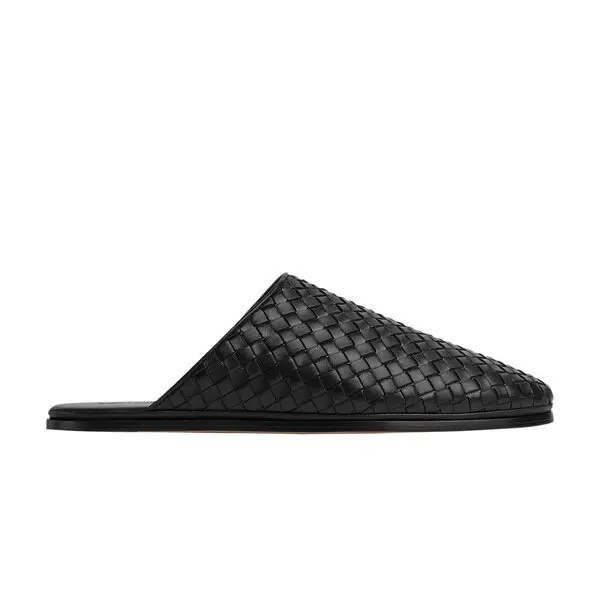 Bottega Veneta Wmns Leather Slipper - Black