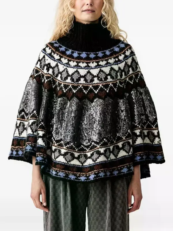 Munthe Verst Sequin-embellished Poncho