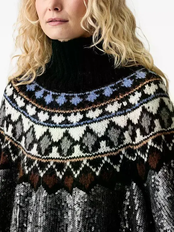 Munthe Verst Sequin-embellished Poncho