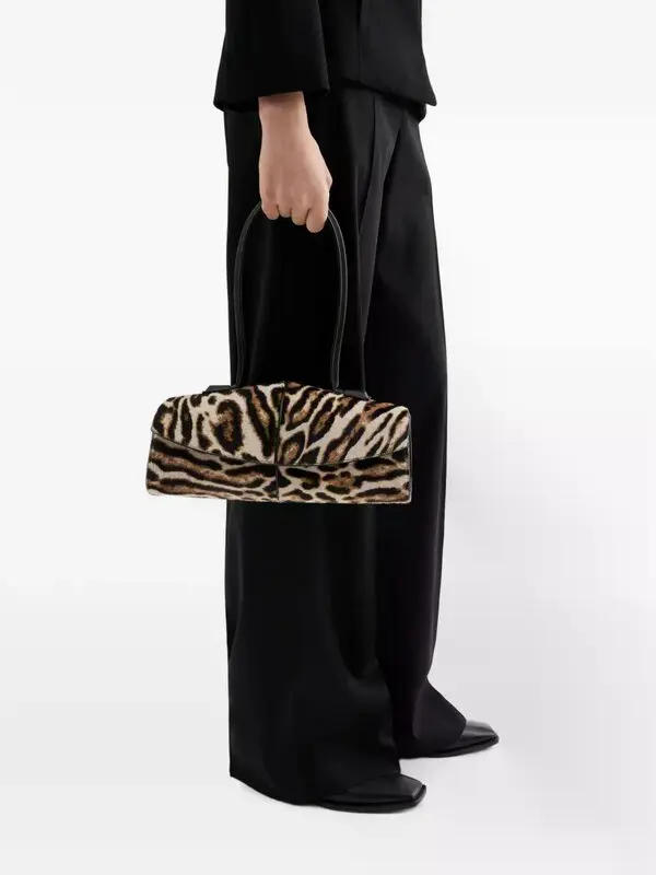 JIL SANDER Linea Ocelot-print Shoulder Bag - Brown