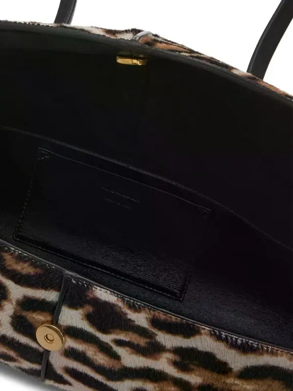 JIL SANDER Linea Ocelot-print Shoulder Bag - Brown