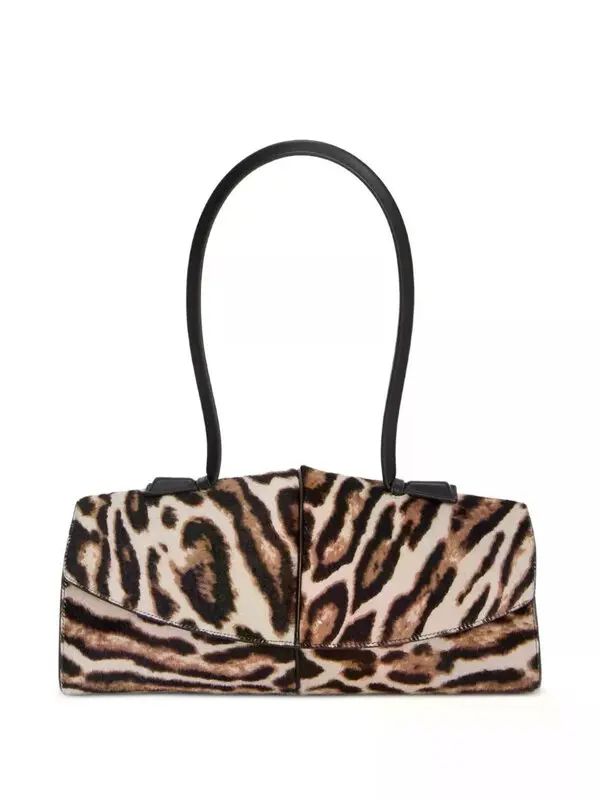 JIL SANDER Linea Ocelot-print Shoulder Bag - Brown