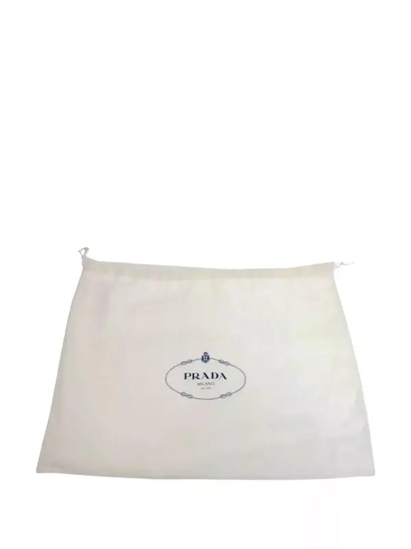 Prada 2013-2026 Saffiano Trimmed Re Nylon Double Buckle Messenger Bag Crossbody Bag