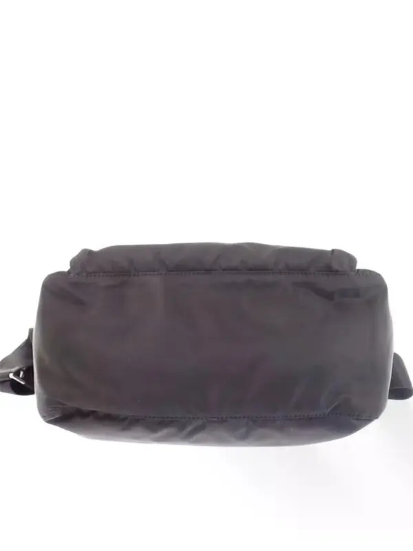Prada 2013-2026 Saffiano Trimmed Re Nylon Double Buckle Messenger Bag Crossbody Bag