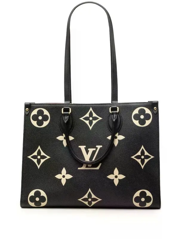 LOUIS VUITTON 2021-2026 Bicolor Monogram Empreinte Giant Onthego Mm Satchel