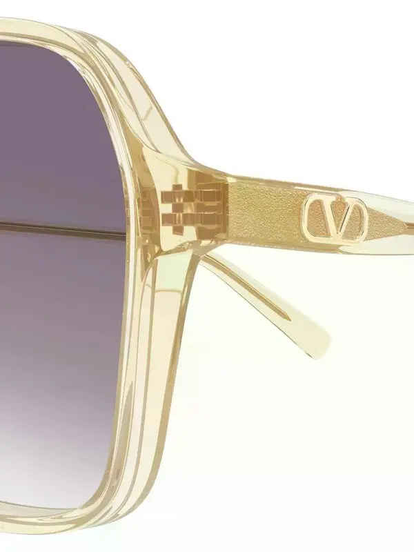Valentino Garavani Vlogo Geometric-frame Sunglasses