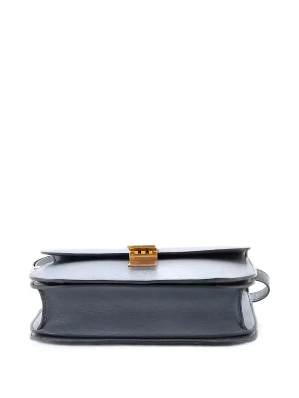 Celine Classic Box Bag Grainy Leather Medium Crossbody Bag - Grey