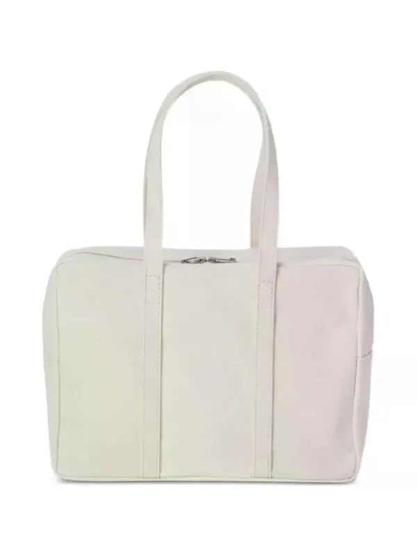 AMIACALVA Washed Canvas Boston Small Tote Bag
