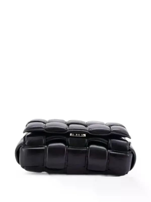 Bottega Veneta Cassette Padded Maxi Intrecciato Leather Crossbody Bag - Black