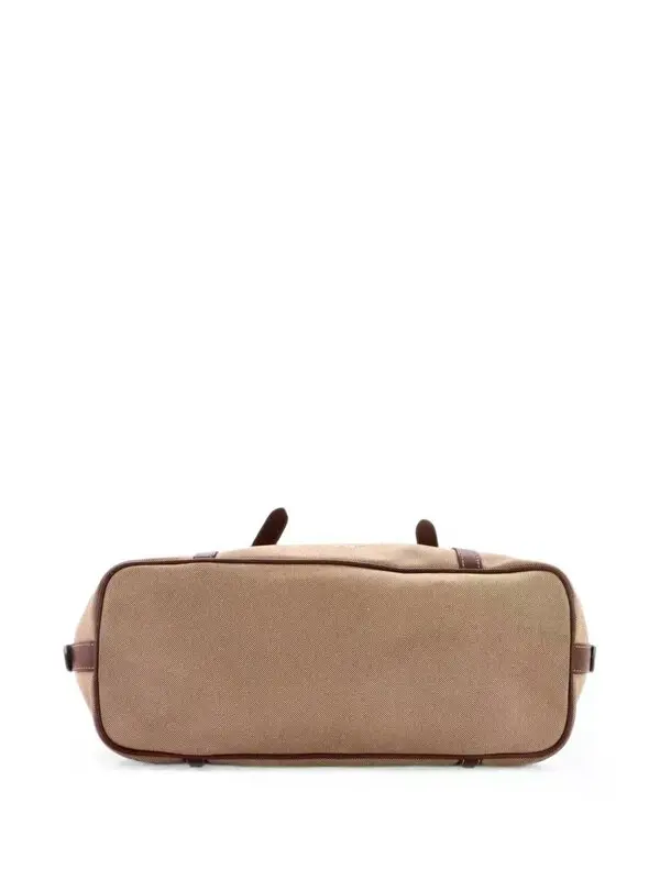 Prada Logo Bauletto Bag Canvas Medium Handbag