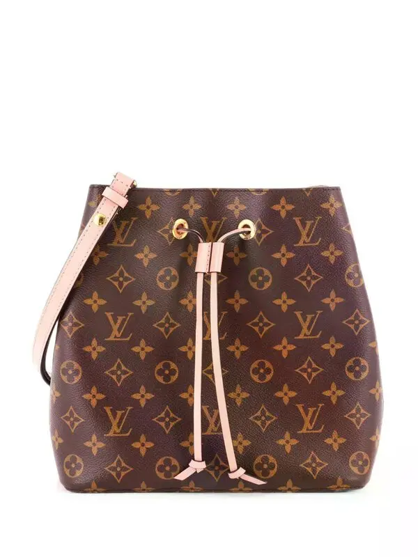 LOUIS VUITTON Neonoe Handbag Monogram Canvas With Leather Mm Bucket Bag - Brown