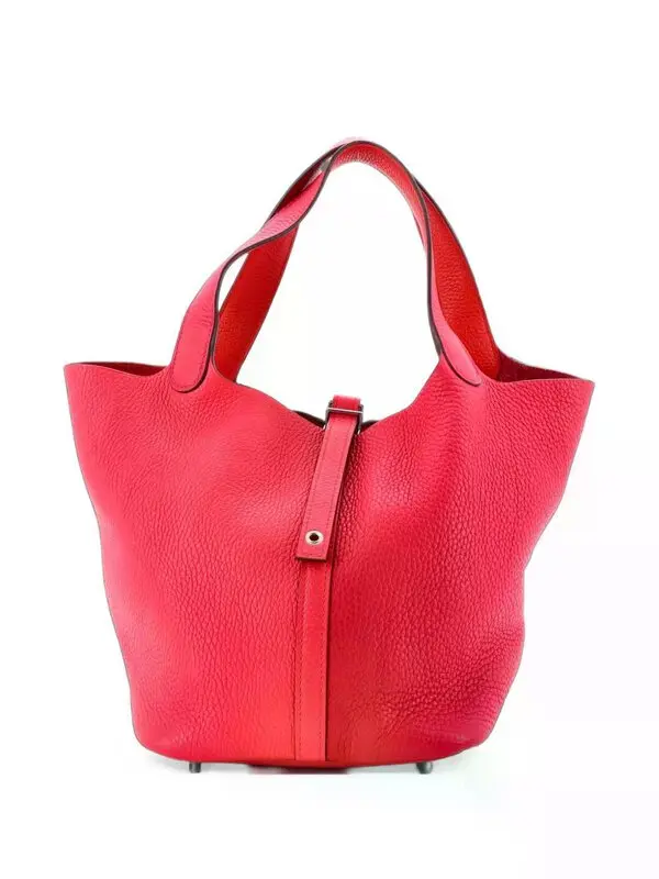 Hermès Picotin Lock Bag Tricolor Clemence Mm Tote Bag - Pink