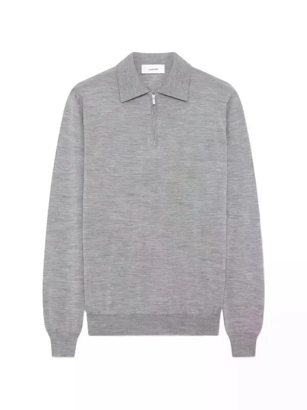 LARDINI Zip-fastening Long-sleeve Polo Shirt