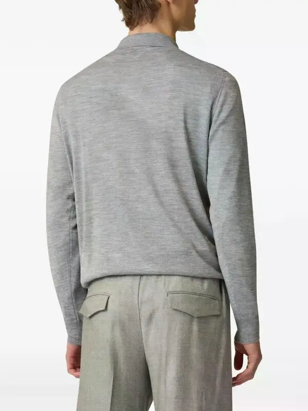 LARDINI Zip-fastening Long-sleeve Polo Shirt