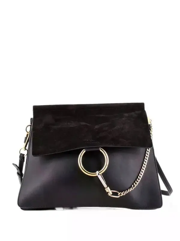 Chloé Faye Leather And Suede Medium Shoulder Bag