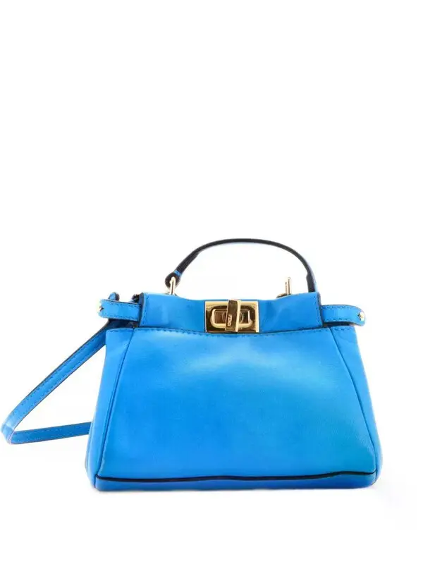 Fendi Peekaboo Bag Leather Micro Crossbody Bag