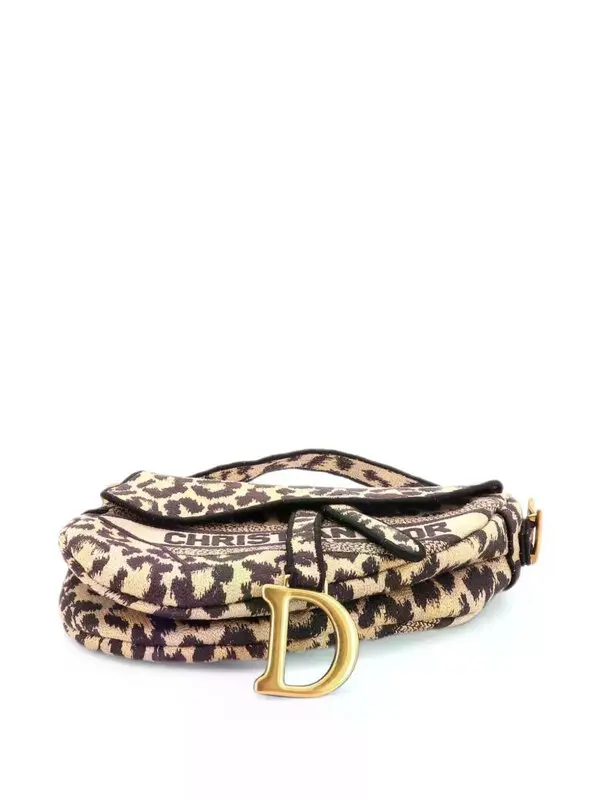 Dior Saddle Handbag Mizza Embroidered Canvas Medium Satchel